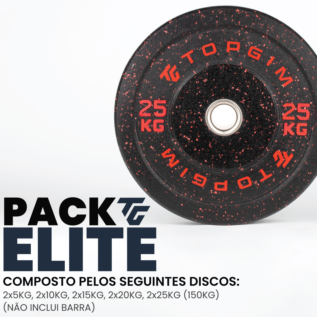 PACK BUMPER HI-TEMP ELITE (150kg) - FITN544.150 - Topgim - Desporto & Fitness