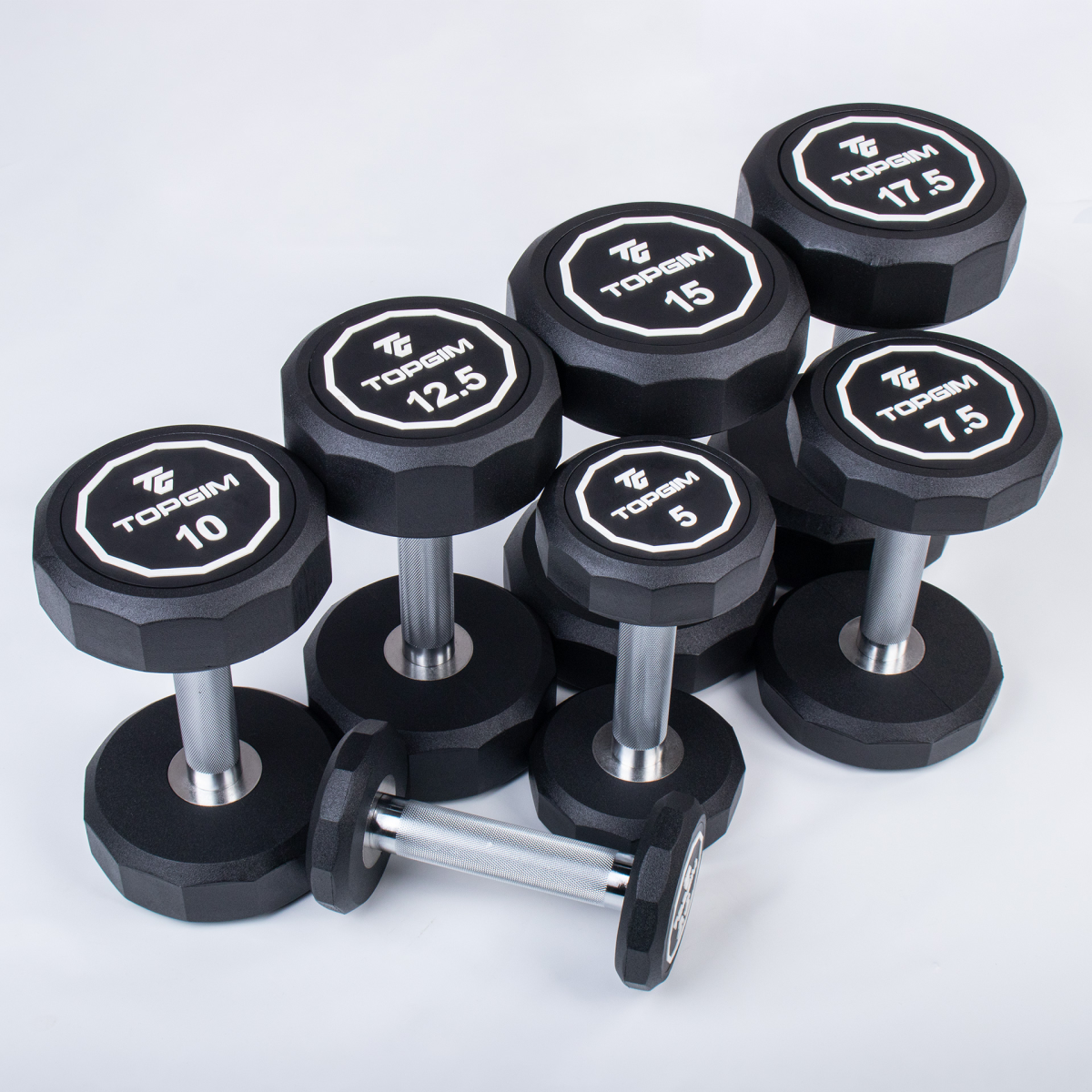RUBBER PRO12 DUMBBELL 2,5kg (unit) - FITN800.MAIN - Topgim - Desporto ...